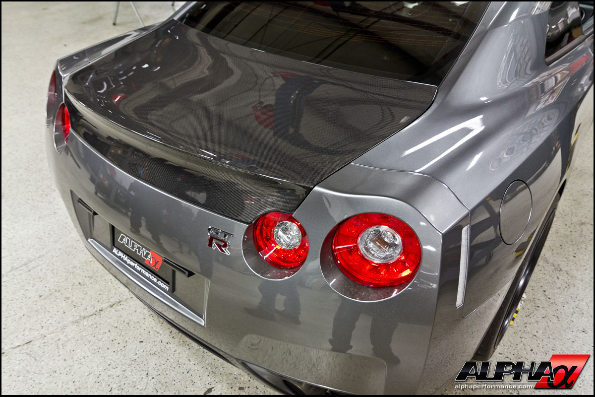 Alpha R35 GT-R Carbon Fiber Duckbill Trunk Lid