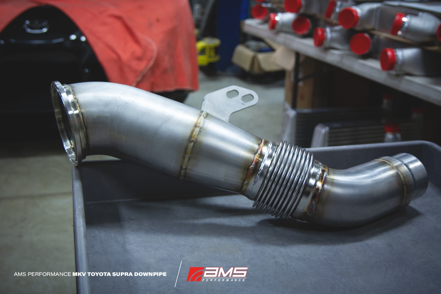 AMS Performance Toyota GR Supra Stainless Steel Race Downpipe - AMS ...