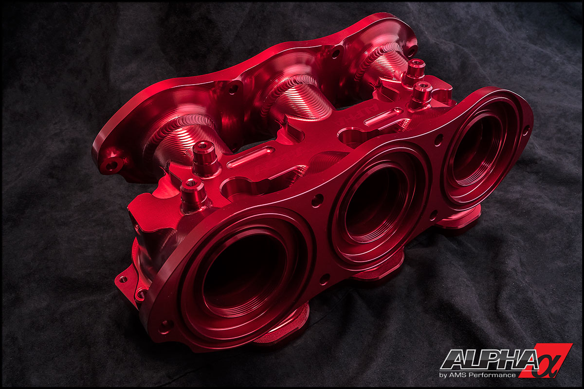 Alpha Performance R35 GT-R Intake Manifold with Cast Aluminum Plenums ...